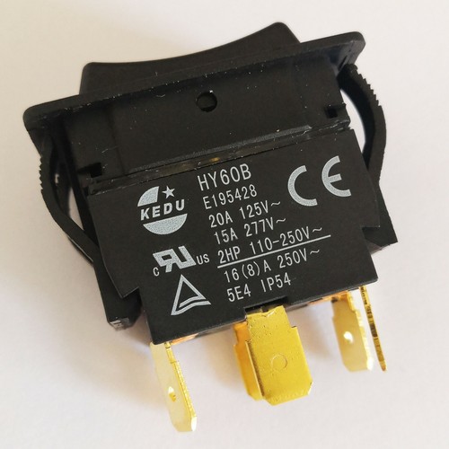 KEDU Electric Rocker Switches HY60B 20A 125V 6-Terminals Pushbutton ...