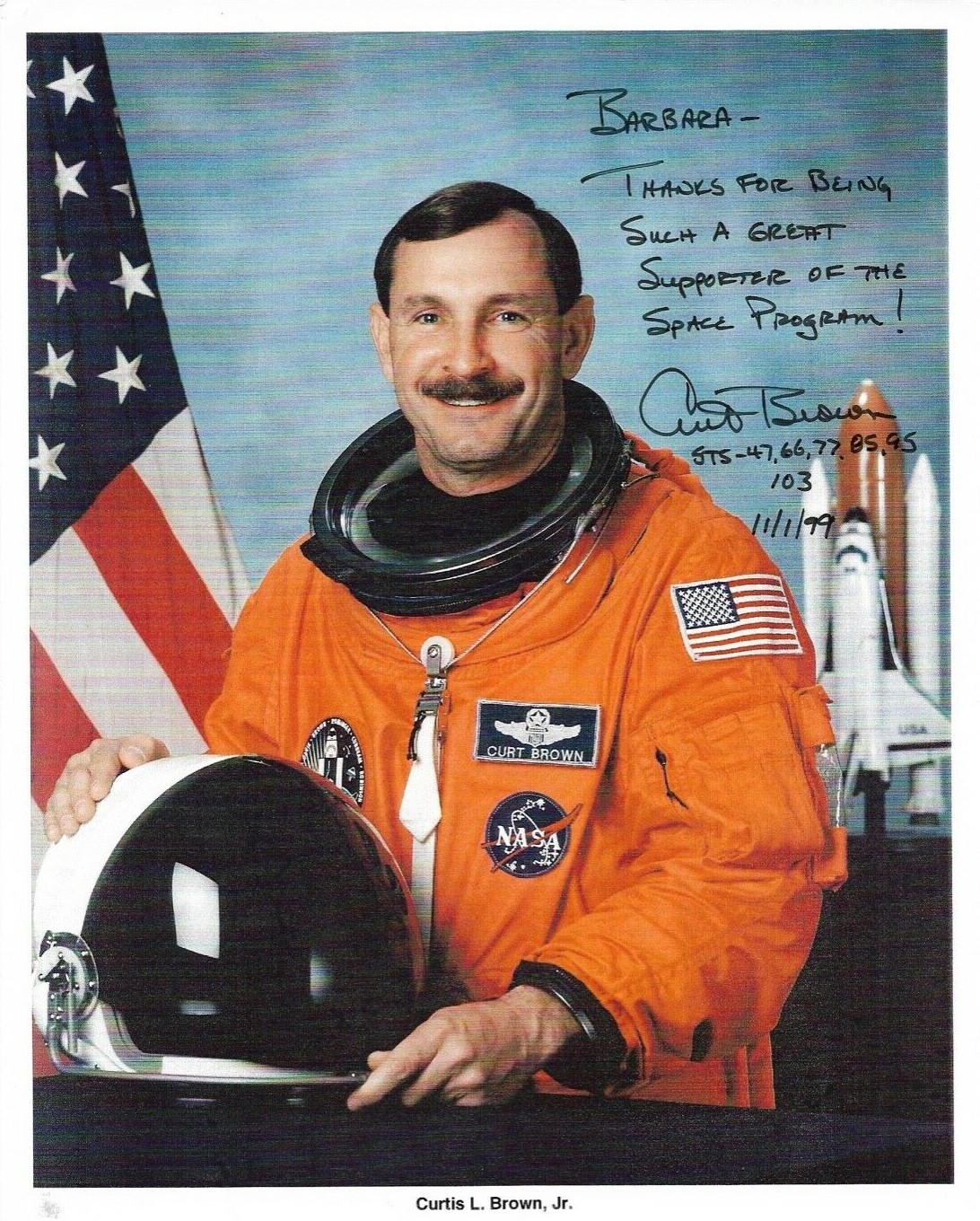 Astronaut Curt Brown Signed NASA Lithograph | eBay