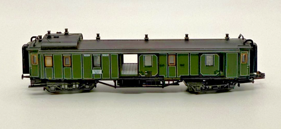 N Scale Minitrix 13186 Green Baggage Car Original Box | eBay