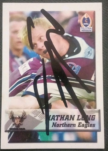Nathan Long Northern Eagles Signed Autograph 2002 Telegraph NRL Card | eBay