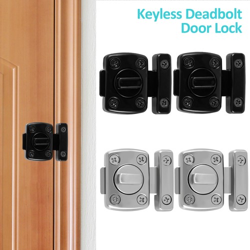 2Pcs Rotary Bolt Latch Keyless Gate Slide Lock Latch Safety Door Latch ...