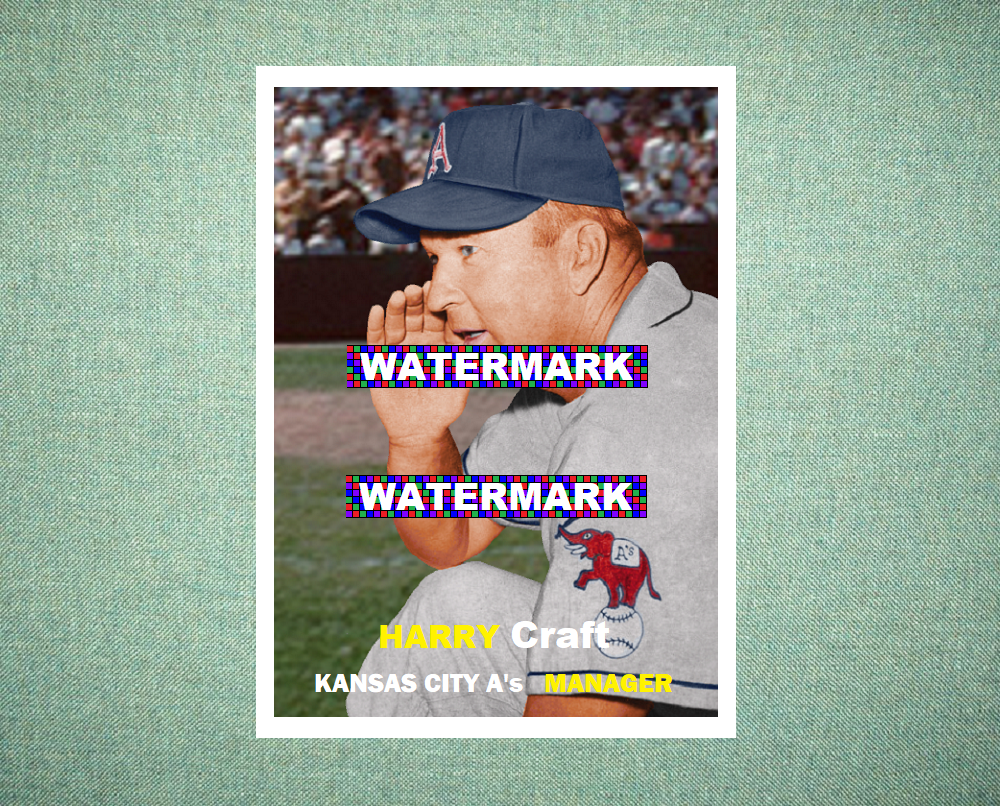 Harry Craft Kansas City Athletics A's 1957 Style Custom Baseball Art ...