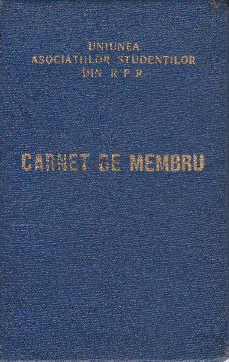 Romania, 1960, Student Associations Union Member Card RPR | eBay