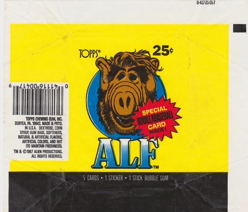 1987 ALF SERIES 1 TRADING CARD WRAPPER TOPPS | eBay