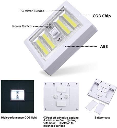 Cob Dual Led Closet Light Switch Battery Operated Tap Light Touch ...