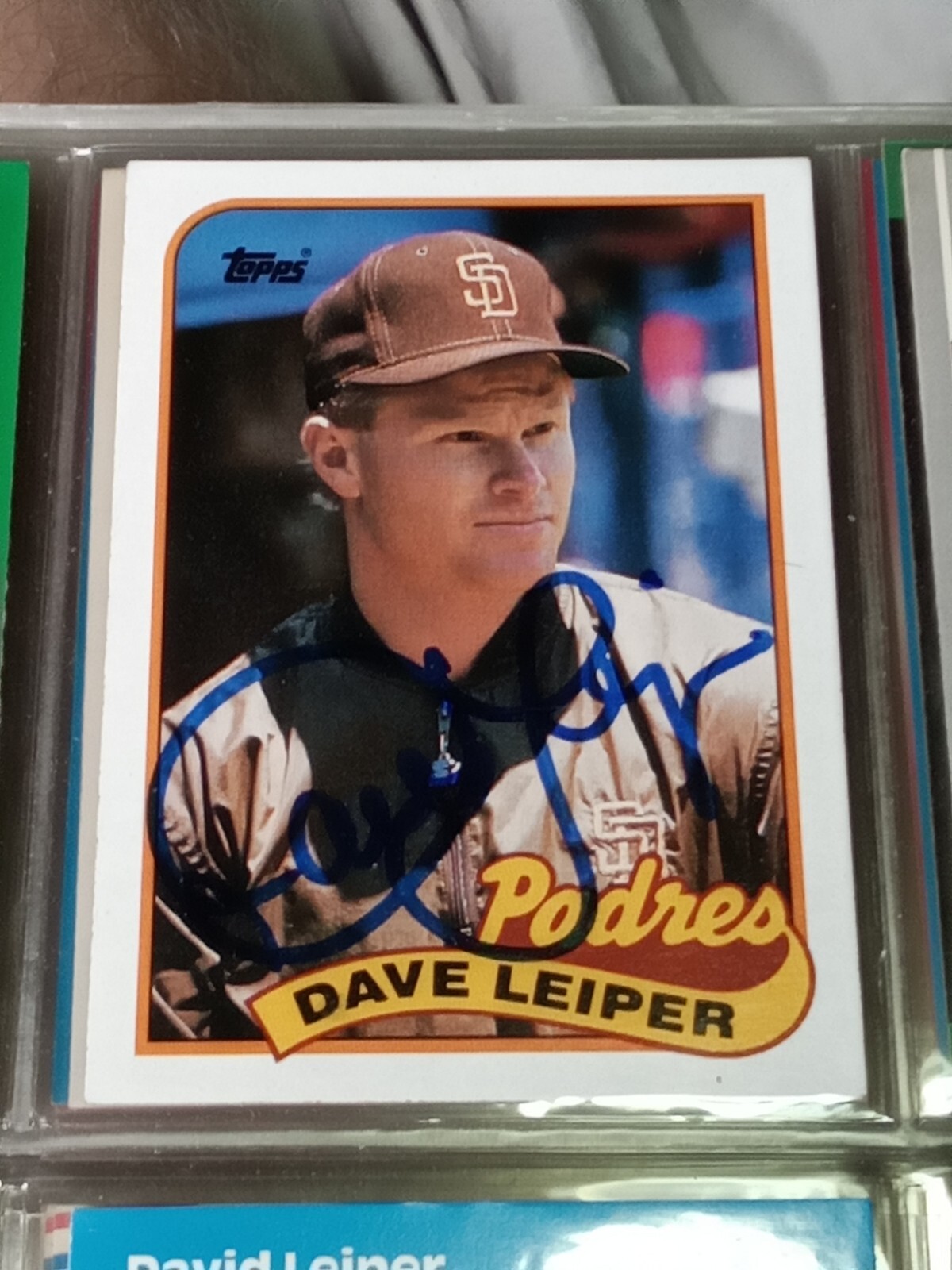 Dave Leiper signed 1989 Topps 82 Padres Autograph Blue Auto | eBay