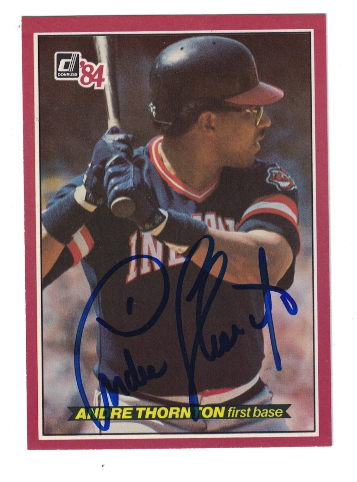 Andre Thornton AUTOGRAPHED 1984 DONRUSS JUMBO CARD SIGNED CLEVELAND ...