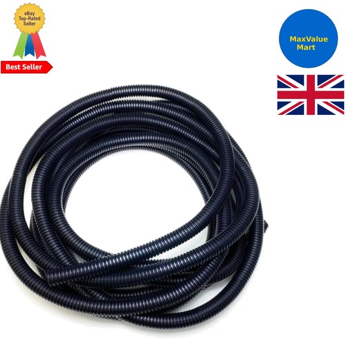 5m Black Split Plastic Conduit - Flexible Cable Trunking for Easy ...