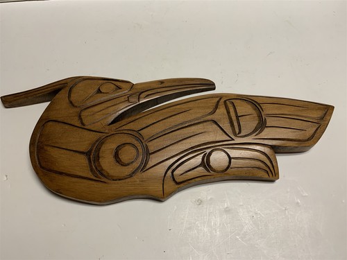Alert Bay Canada Handmade Wood Loon Bird Wall Decor First Nation Tribal ...