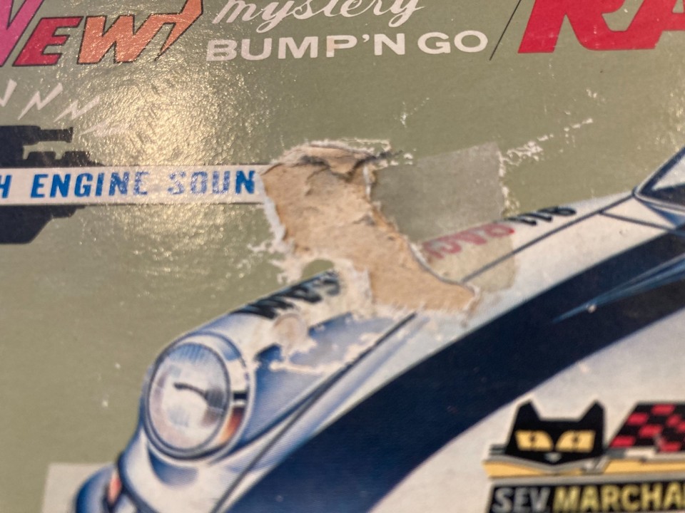 VINTAGE, TIN, B/O TAIYO NON-FALL RACER PORSCHE CARRERA 911RS IN BOX ...