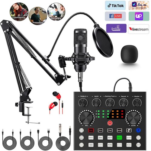 Podcast Equipment Bundle Home Studio Recording Kit Music Mixer ...