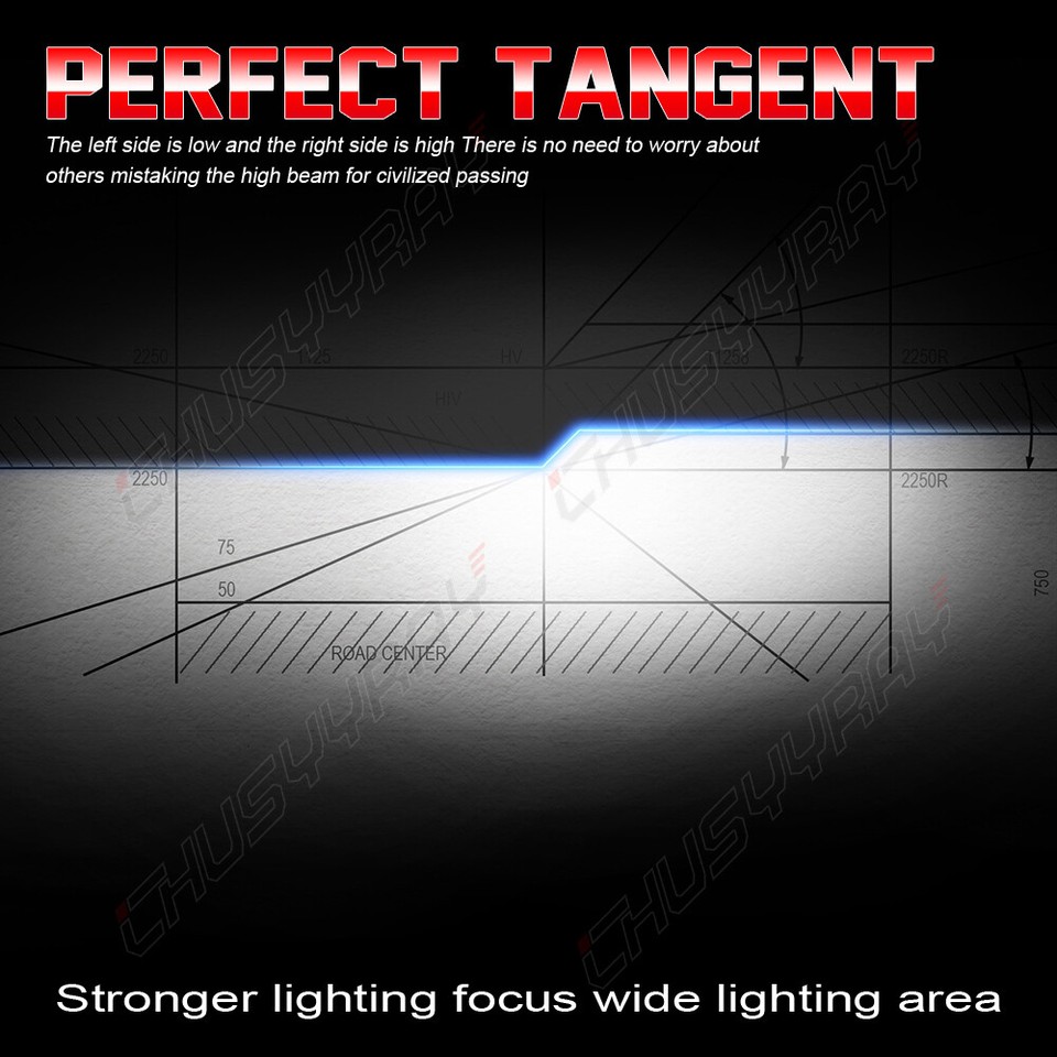 For 2015 - 2021 Dodge Charger - 2pc LED Headlight Kit Bulbs 9005 6000k ...