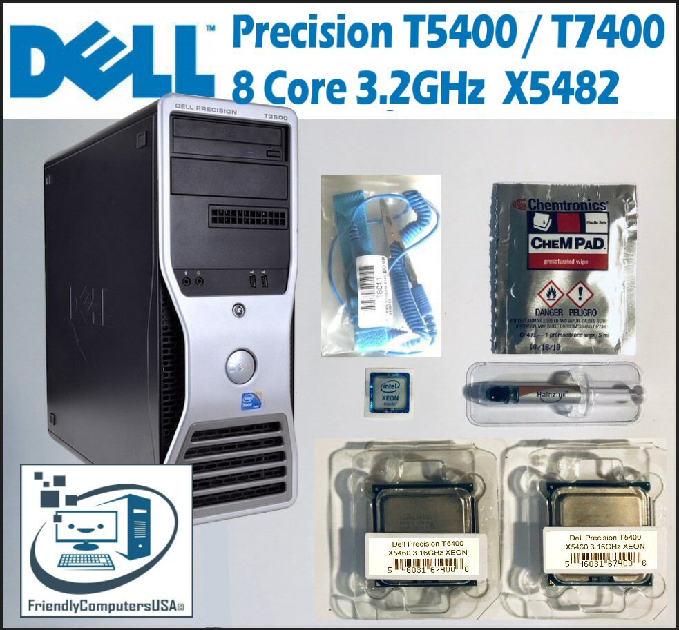 Dell Poweredge T5400,T7400 CPU Upgrade Kit Eight Core x5450, x5460 ...