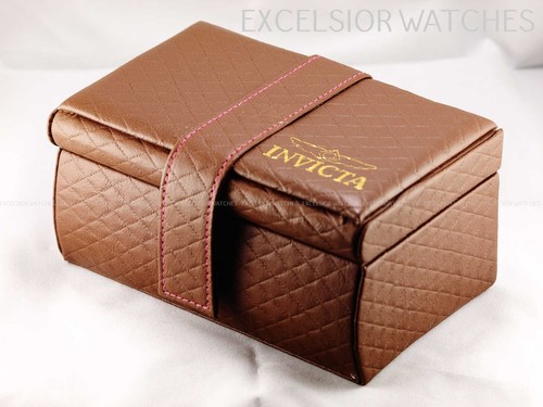 NEW Invicta 3 Slot Watch Case BROWN / PINK | eBay