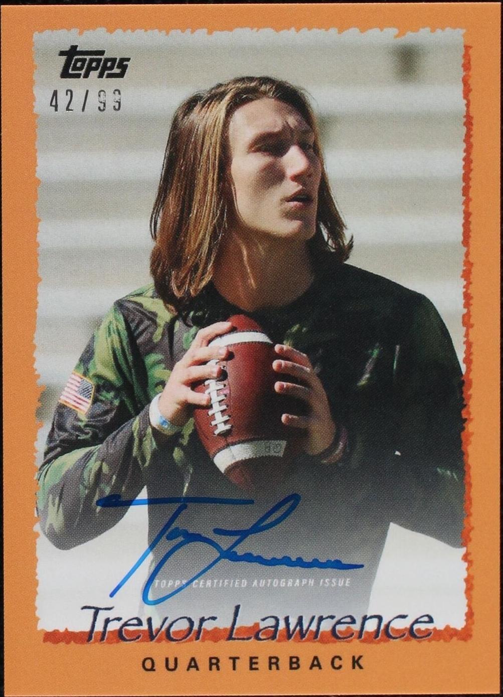 2021 Topps X Trevor Lawrence - Trevor Lawrence #29-A Orange Autographs ...