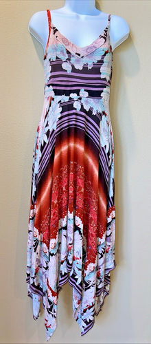 American Rag Dress Multi Colors Floral Bohemian Flowing Strappy ~ Size ...