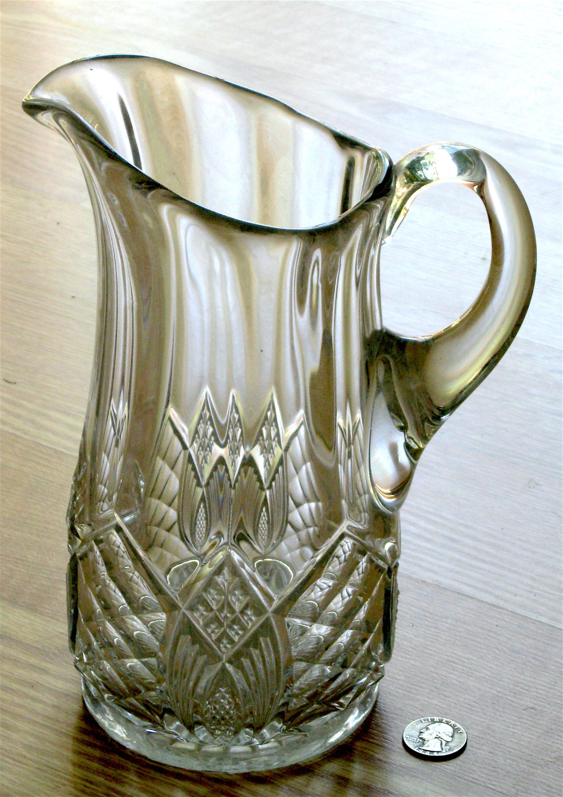 large EAPG water pitcher KING ARTHUR glass DUNCAN & MILLER #68 antique ...