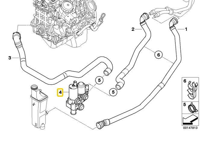 New Heater Control Valve with Auxiliary Water Pump for BMW E46 X3 318i ...