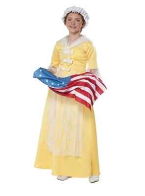 Betsy Ross - Martha Washington - Colonial Lady - Costume - Girls - 2 ...