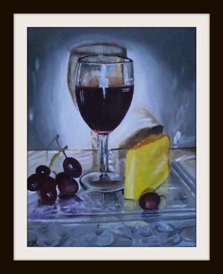 Wine and Cheese Night : Original Oil Painting by Susan Ballantyne ...