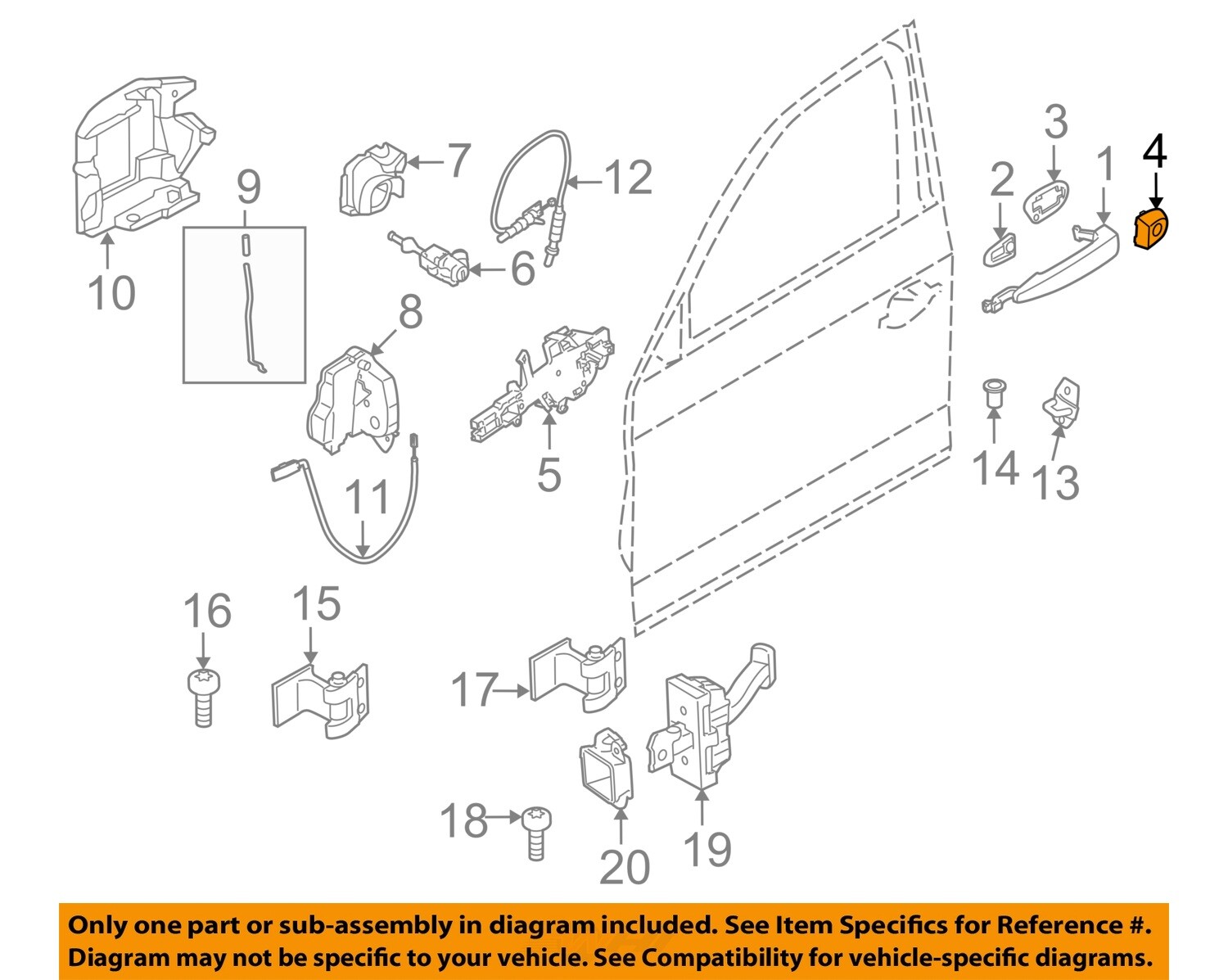 Genuine BMW OEM 51217162439 Cover Lock Cylinder Primed Left for sale ...