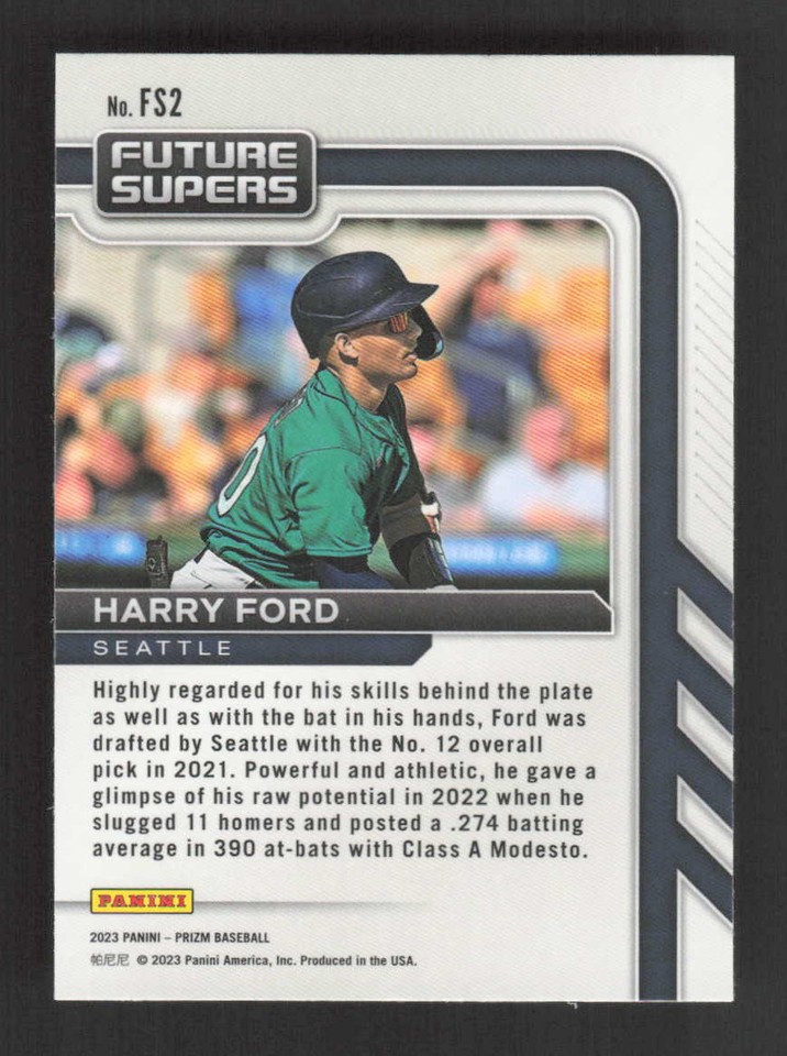 Harry Ford 2023 Panini Prizm Baseball Future Stars Seattle Mariners # ...