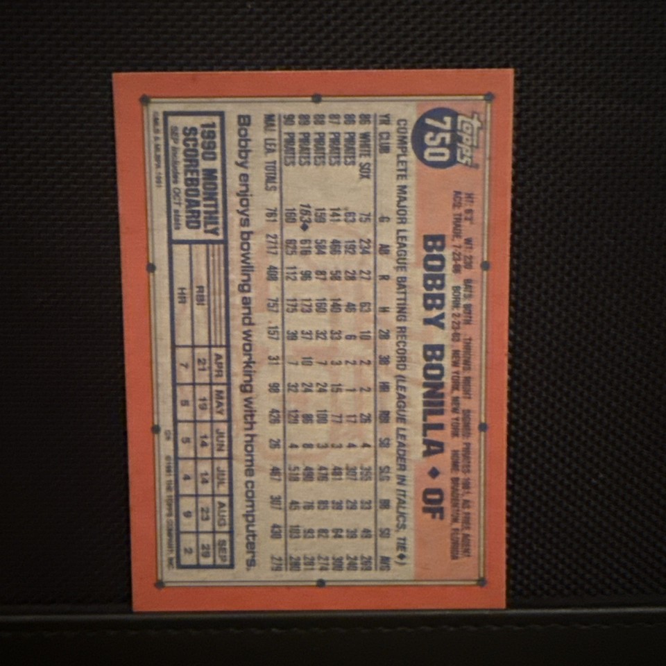 1991 Topps - Bobby Bonilla #750 Operation Desert Shield | eBay