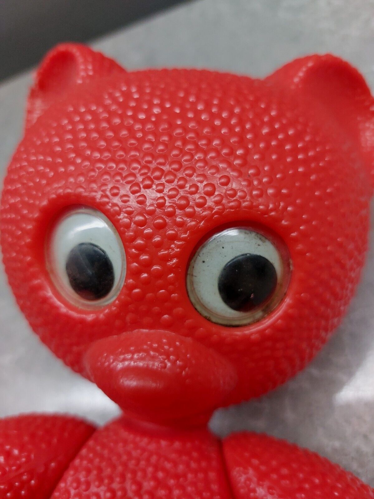 Vintage USSR Plastic BEAR Doll Red Color Toy Bear Doll | eBay