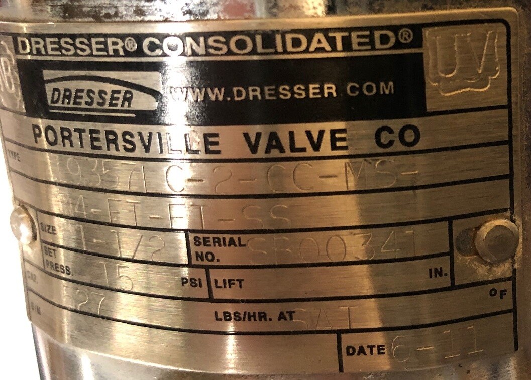 Dresser 1 1/2" 19000 Series, 15 psi Consolidated® Safety Relief Valve ...