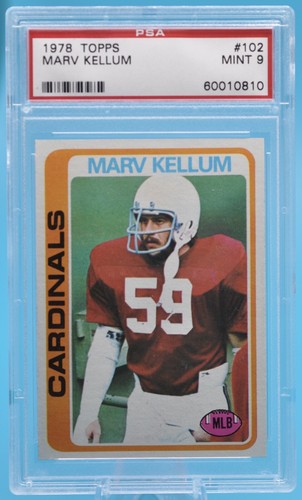 1978 Topps Marv Kellum PSA 9 Mint #102 Arizona St. Louis Cardinals Rare ...