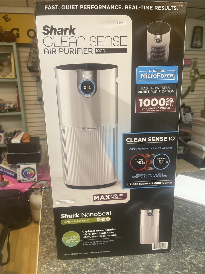Shark CLEAN SENSE AIR RIFIER 1000 HP200 IQ MAX NANOSEAL SEALED NEW ...