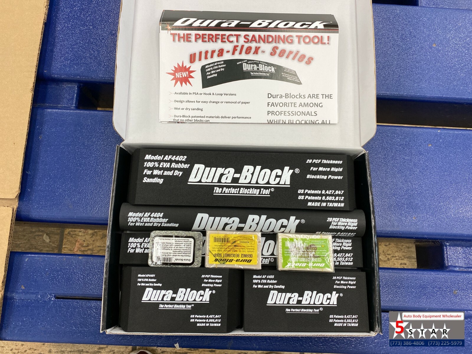 Dura Block 6 Piece Sanding Block Kit AF4400 AF4401 AF4402 AF4404 2x ...