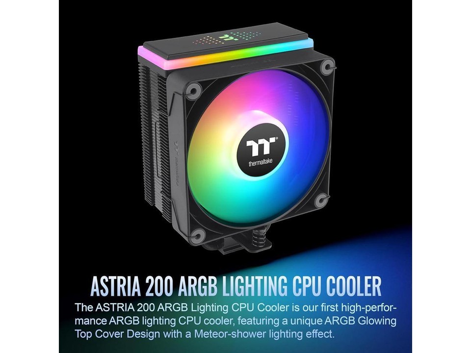 Thermaltake ASTRIA 200 ARGB CPU cooler, Compatible with latest Intel ...