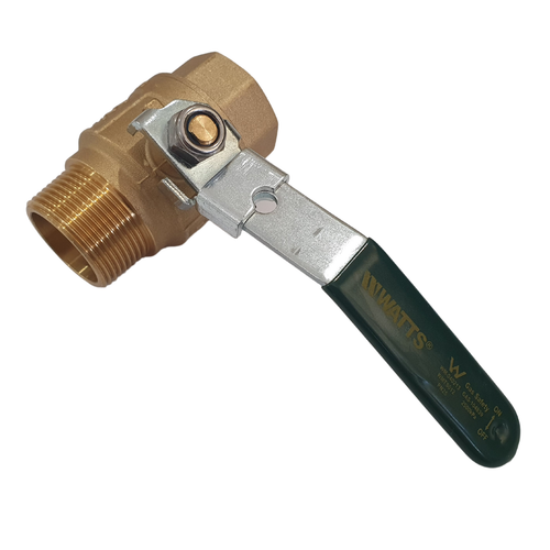 Watts LBBV-32-MF 32mm 1¼" FIxMI Lockable Gas&Water Approve Brass Ball ...