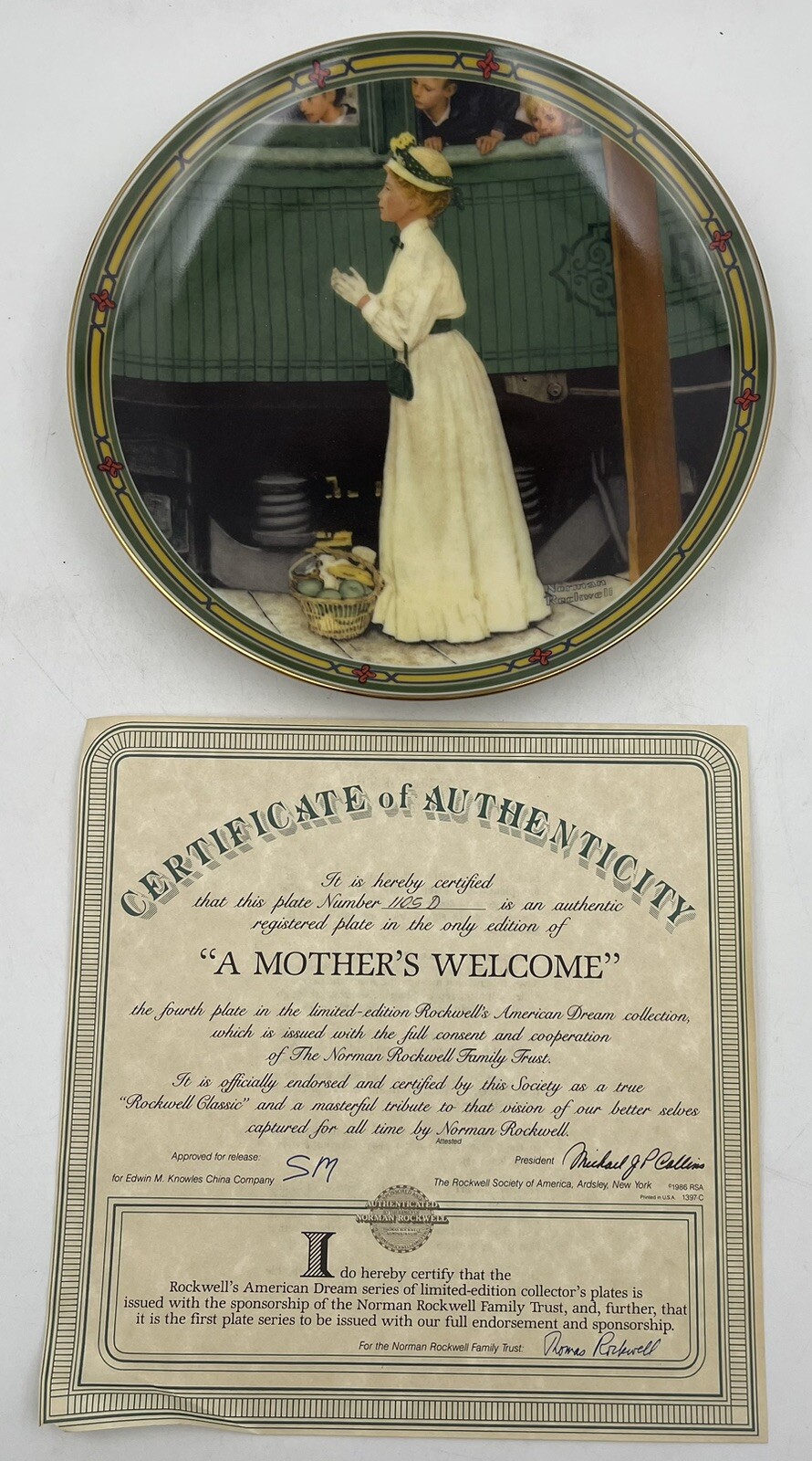 Norman Rockwell A Mother's Welcome Collector Plate #4 in series | eBay