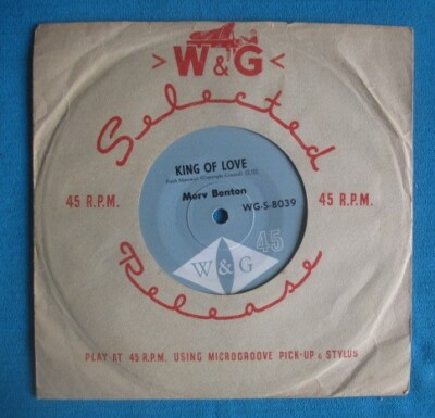 Merv Benton orig 45rpm single - Who'll Be The Next In Line / King of ...