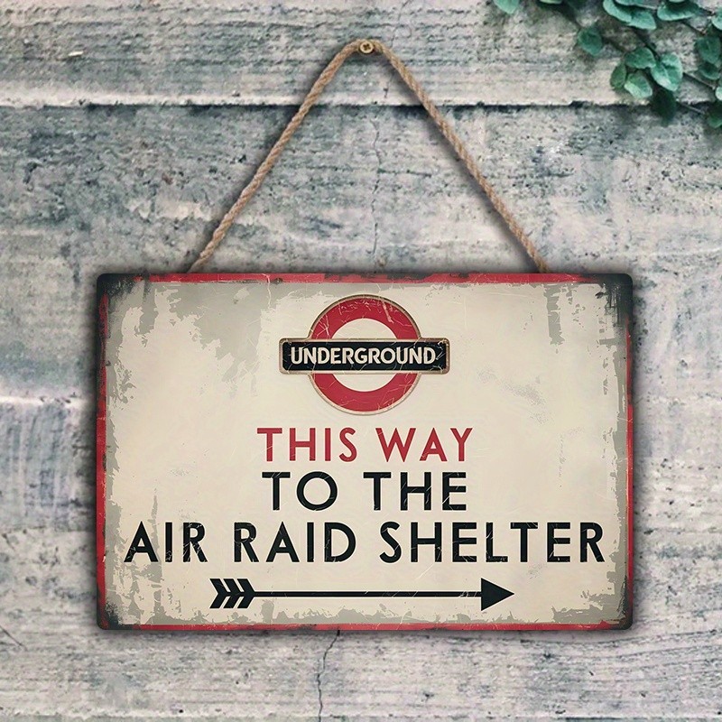 London Underground WWII Air Raid Shelter Tin Metal Signs Home Décor ...