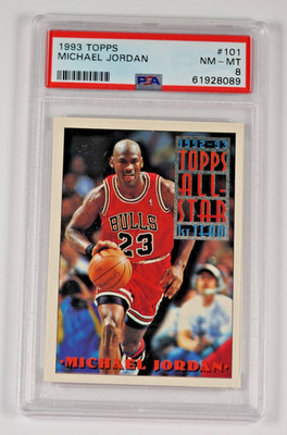 Michael Jordan 1993 Topps All-Star 1st Team Card #101, PSA-8 Near Mint ...