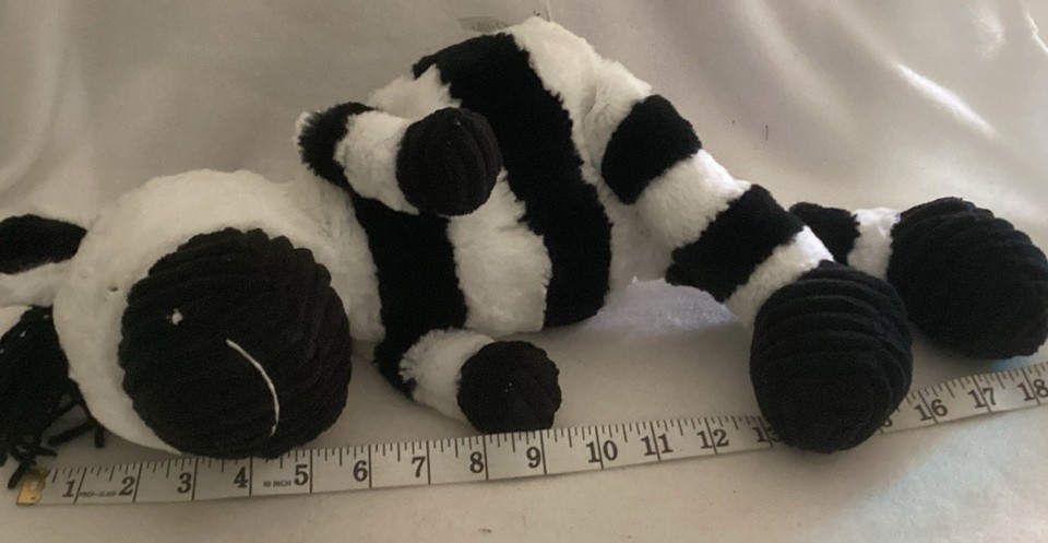 ZEKE ZEBRA LAMBS & IVY Signature BLACK AND WHITE 18 inch Stuffed Animal ...