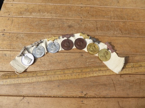 Antique Victorian School Medals from 1896 1902 to E .Luetchford + N ...