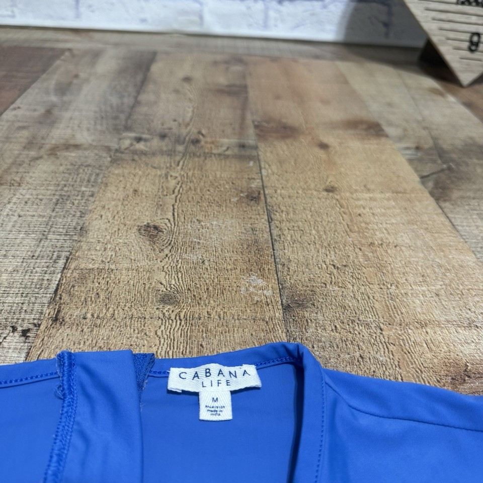 Cabana Life Rash Guard Shirt Womens Medium UPF Swim Top Sun Protection ...