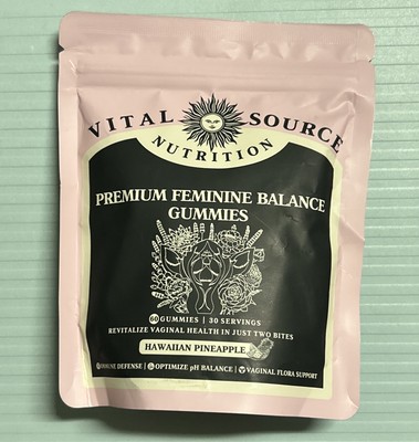 Vital Source Nutrition - Premium Feminine Balance Gummies 60 Gummies ...