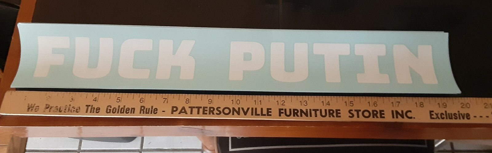 "F#@k Putin" Vinyl Window Bumper Sticker approx 2" X 18" car truck boat ...