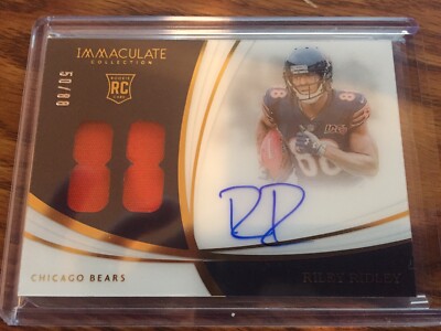 RILEY RIDLEY 2019 Immaculate Numbers Patch On Card Rookie Auto Acetate ...