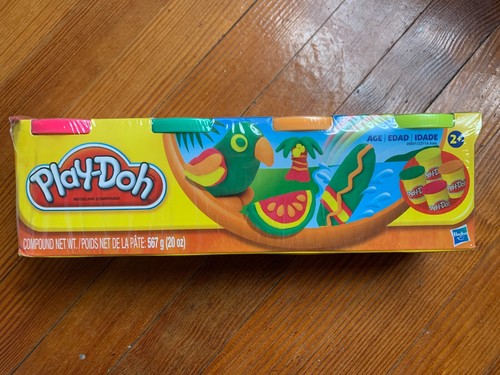 Play-Doh 4-Pack Neon Colors (Pink Yellow Green Orange) 2010 | 20oz ...