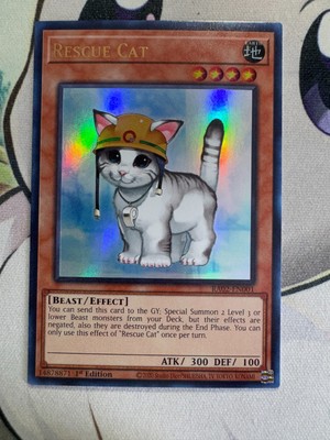 Rescue Cat Holo YUGIOH TCG YGA277 | eBay