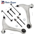 8X Front Lower Control Arms Kit Sway Bar TieRods for 05-10 Honda ...
