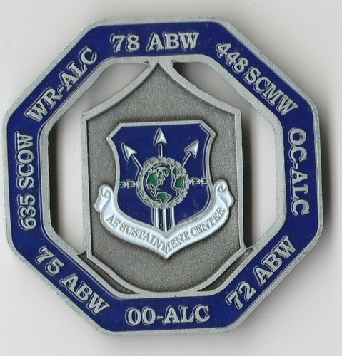 USAF 72 75 78 ABW 448 SCMV OC-ALC OO-ALC 635 SCOW Challenge Coin 2" DIA ...