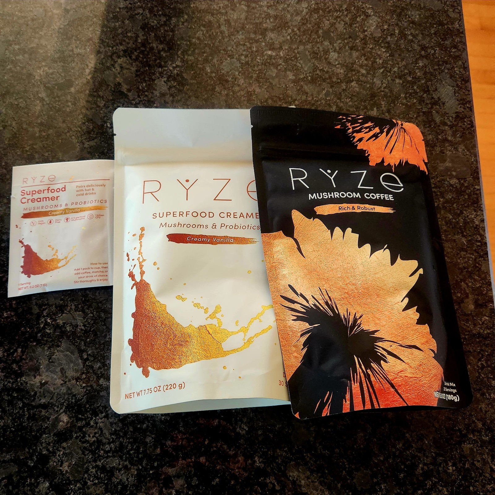 RYZE SUPERFOODS RYZE n Shine Bundle Mushroom Coffee + Probiotic Coffee ...