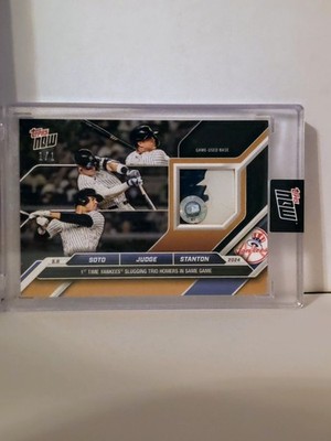 2024 MLB TOPPS 1/1 SOTO JUDGE STANTON GOLD GAME USED BASE RELIC | eBay